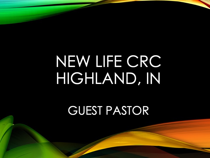 Pastor Tim Toeset | New Life Christian Reformed Church